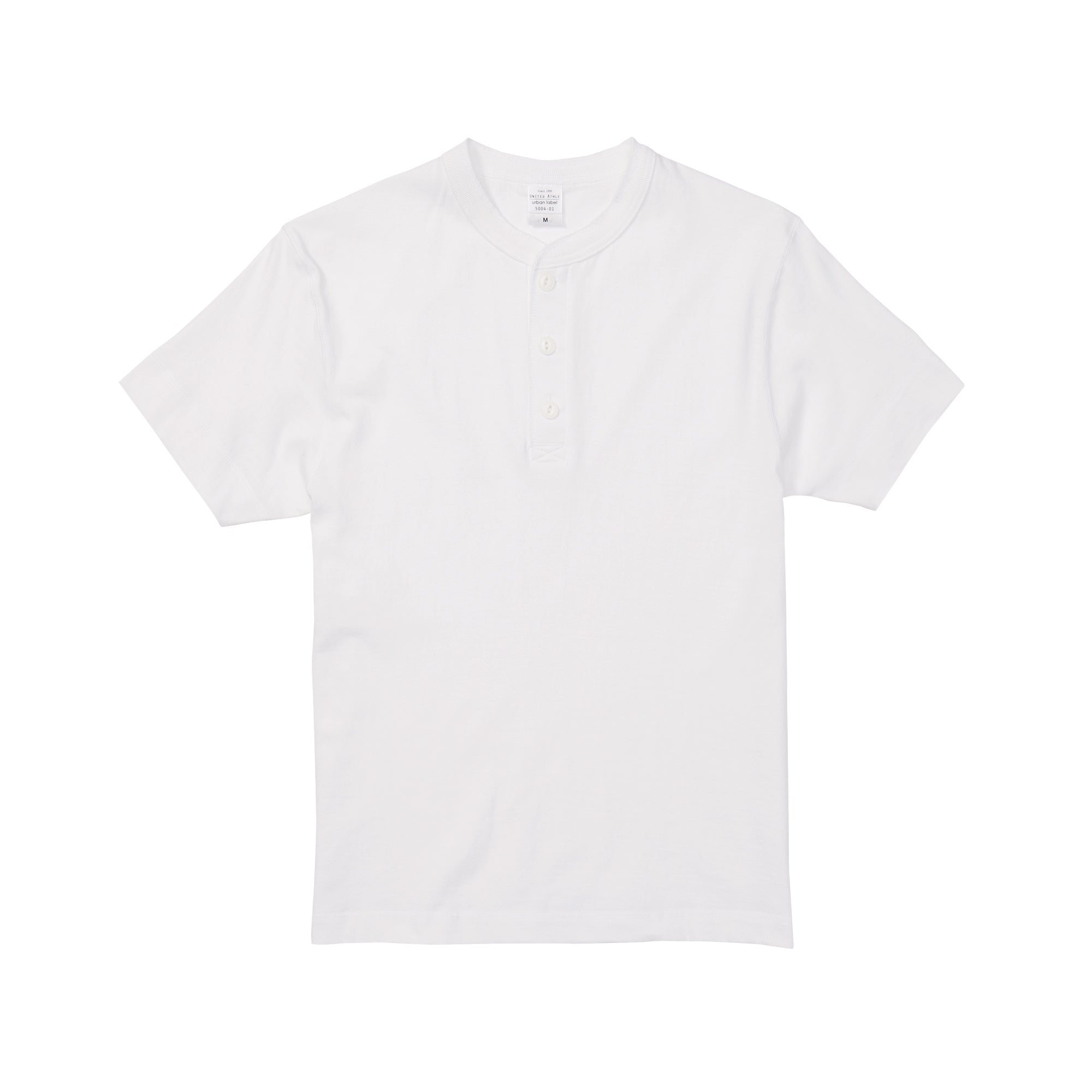 5.6オンス ヘンリーネック Tシャツ | 5004-01– MUJIYA