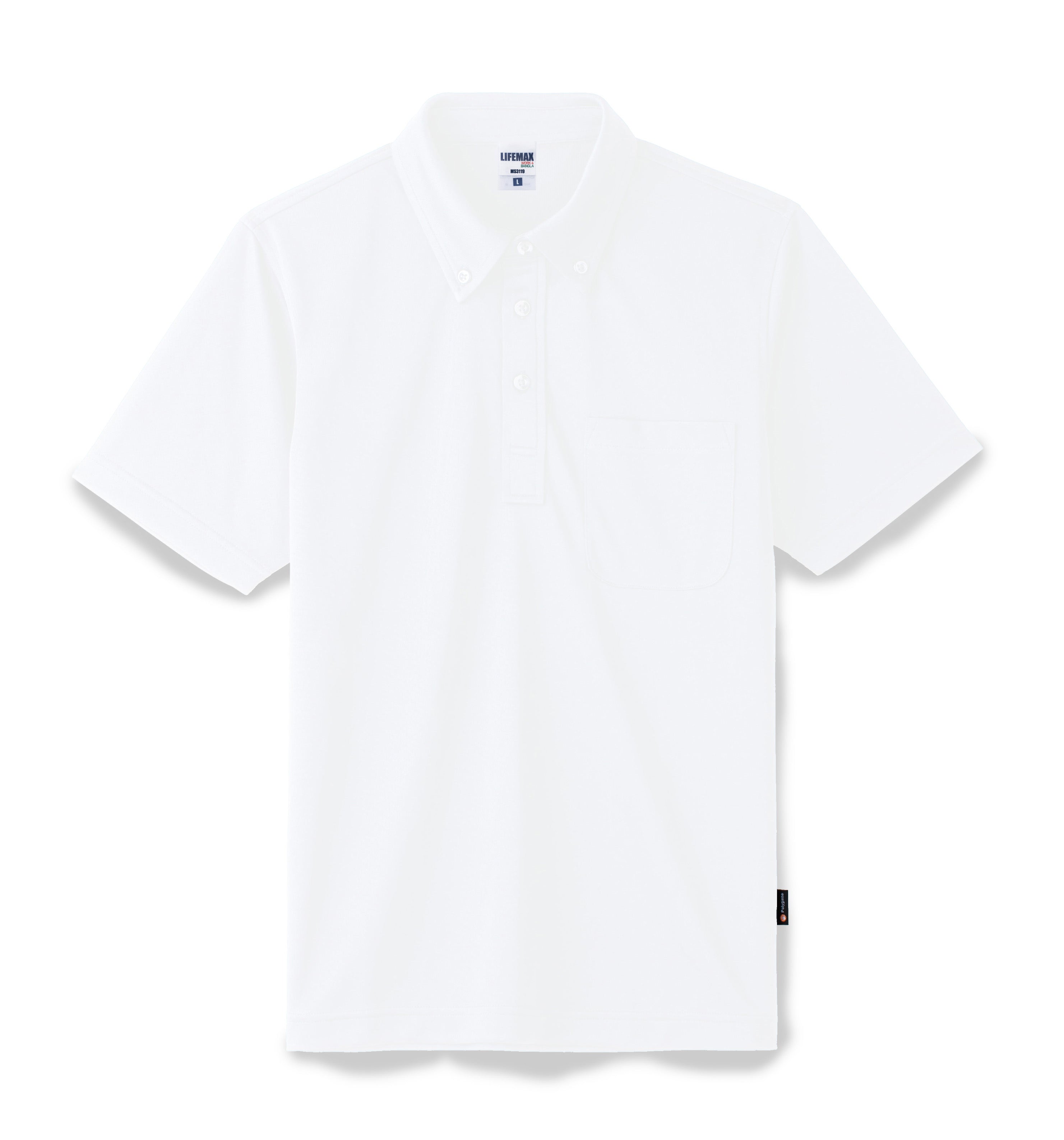 4.3オンスボタンダウンドライポロシャツ（ポリジン加工） | MS3119– MUJIYA
